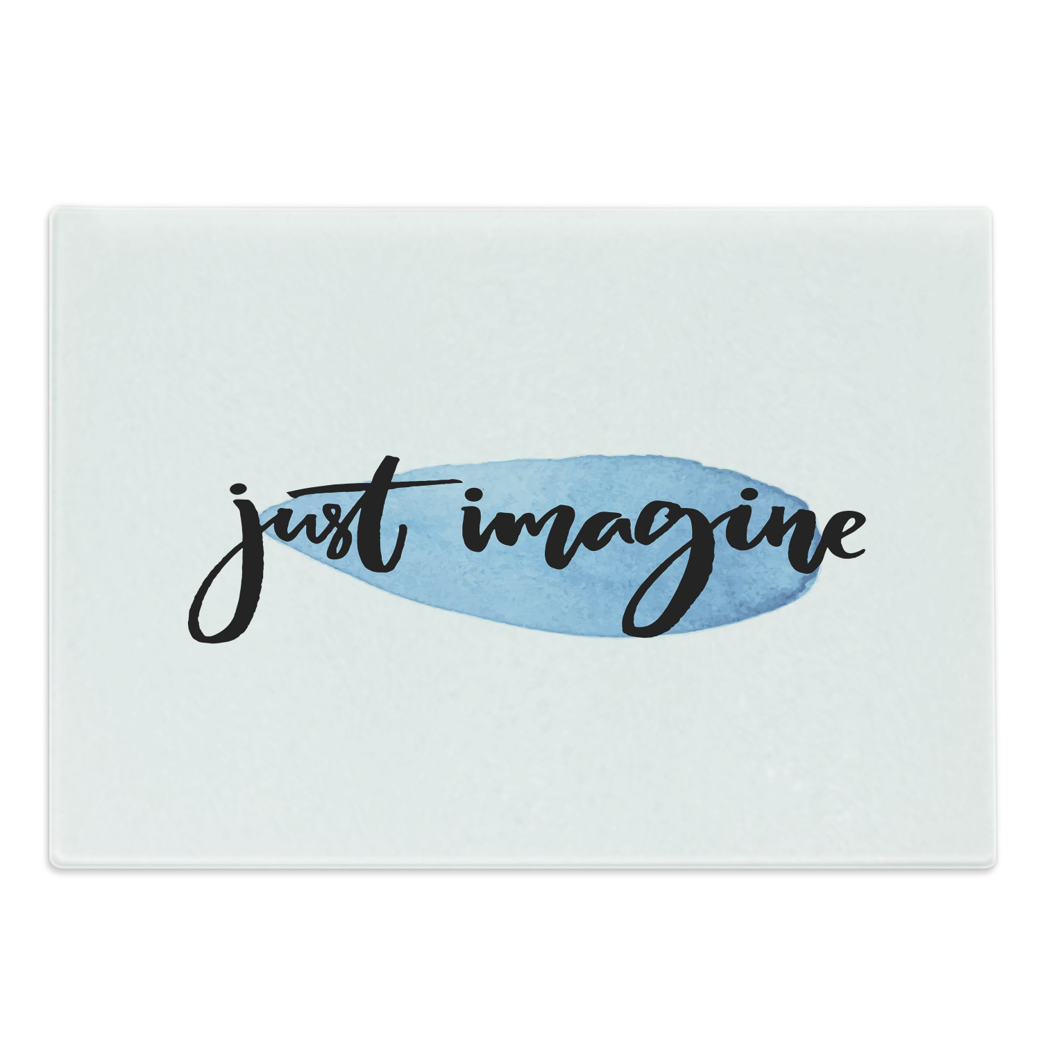 Inspirational Cutting Board, Words Just Imagine on Watercolor Effect ...