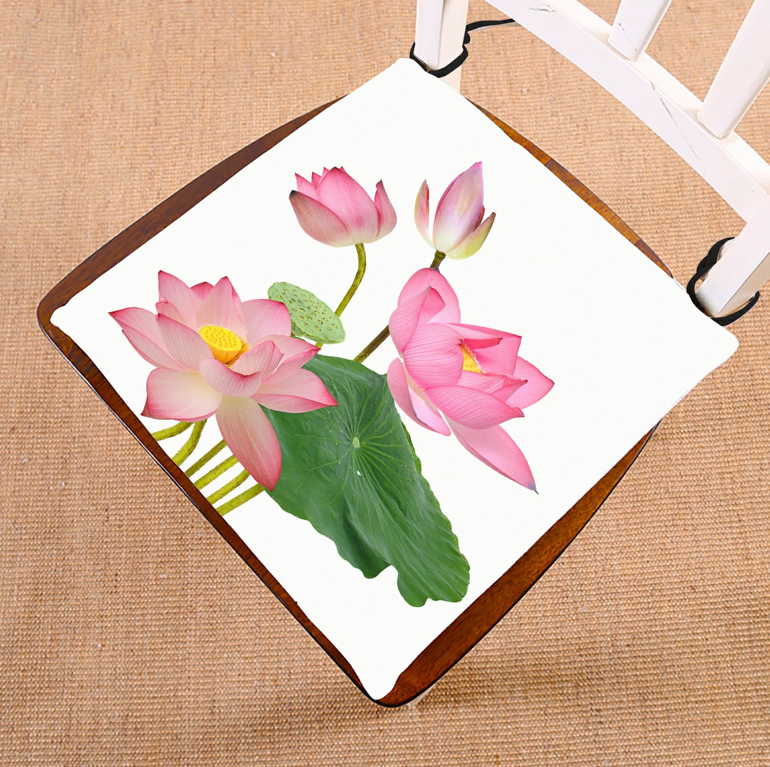ABPHQTO Beautiful Pink Lotus Flower Bouquet Isolated On White Chair Pad ...