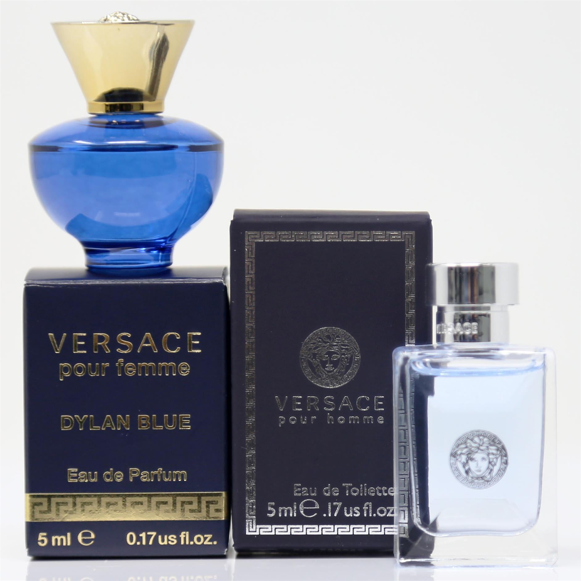 Versace Dylan Blue Femme EDP 5ml and Pour Homme EDT 5ml 2pk Kit ...