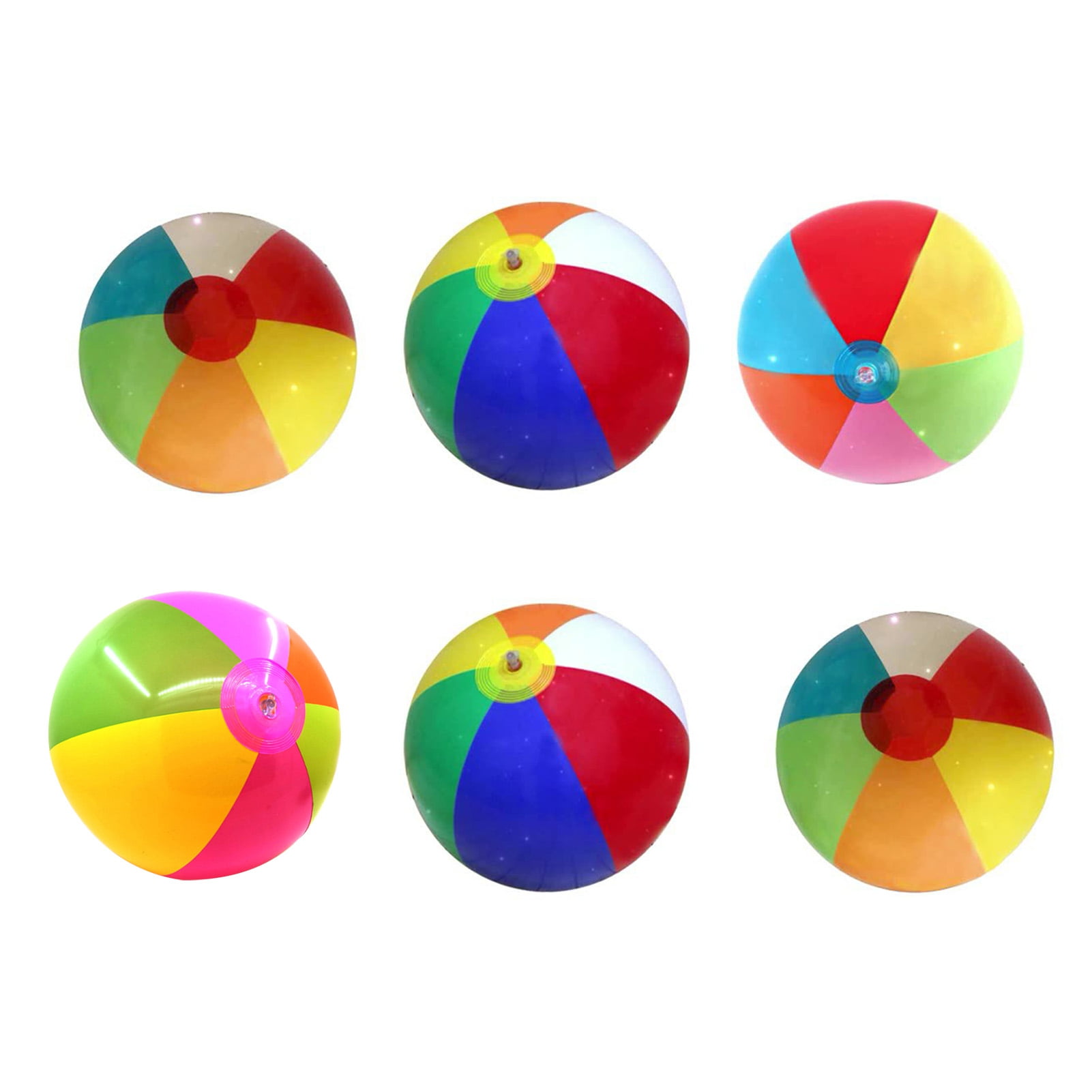 Wharick 6Pcs 12 inch Jumbo Colorful Sandy Beach Balls, Rainbow Beach ...