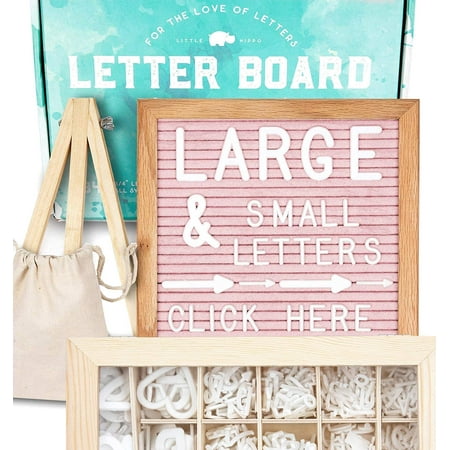 Felt Letter Board 10x10 +2sets PRE-Cut Letters +Stand +UPGRADED WOODEN ...