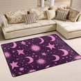Pink Star Moon Sun Pattern Rug 36x24in Memory Foam Absorbent Non Slip ...
