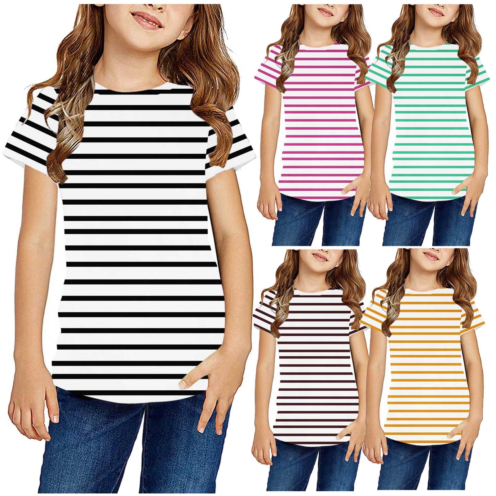 Click here for Jinhomg Short Sleeve Striped T-Shirts For Kids  To... prices