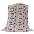 Fire Truck Cars Fleece Throw Blanket Abstract Cartoon Fire Truck ...