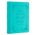 "Teal Christian Art Strength & Dignity Journal; 240pg Faux Leather ...