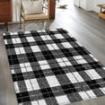 Black White Buffalo Plaid Living Room Rug 4x6 Washable Area Rug for ...