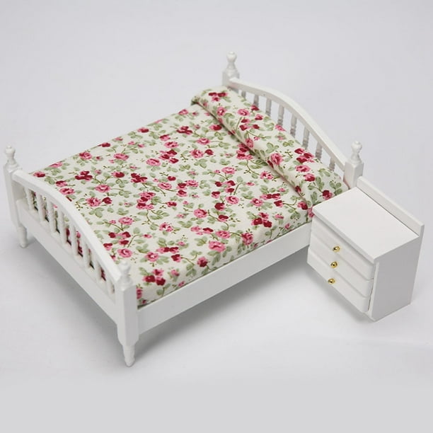 Cama de en Miniatura de con Armario Modelo de Muebles en Miniatura para ...