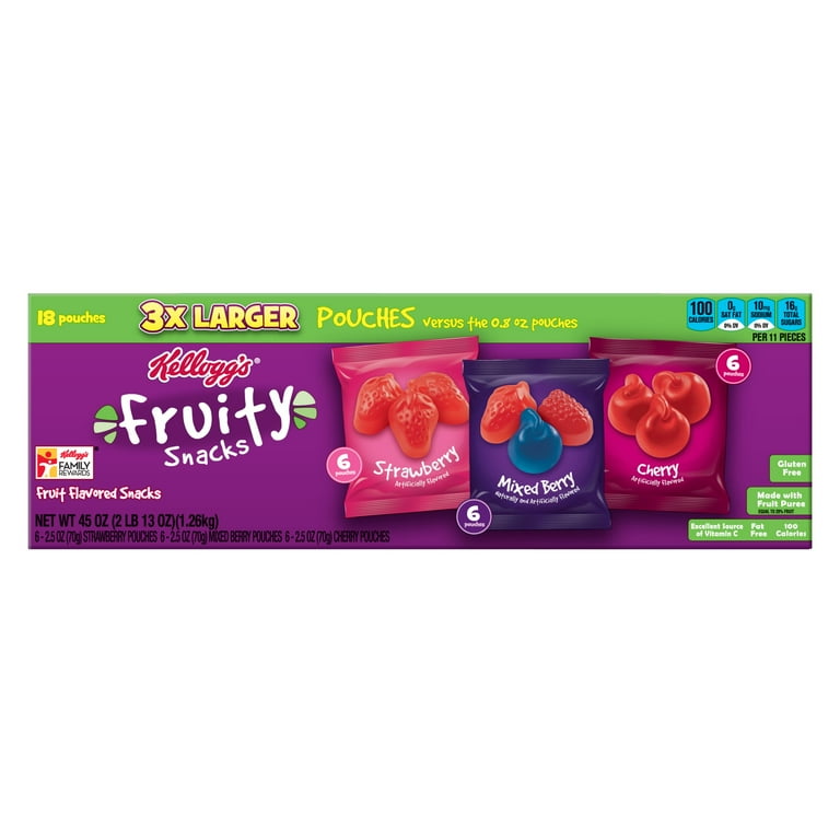 Kellogg's Fruity Snacks Variety Pack, Pack Of 36