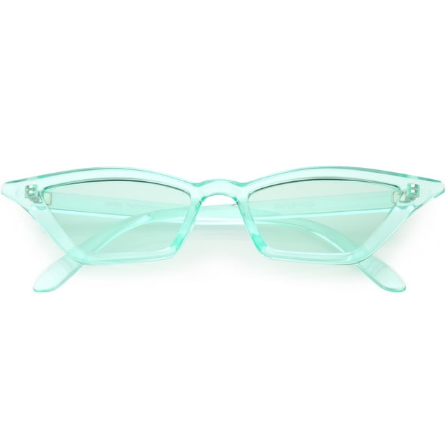 Translucent Retro Cat Eye Sunglasses For Women Color Tinted Lens 50mm