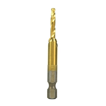 HSS 6.35mm Hex Shank Tap Drill Bit Through-Hole Inner Chip Removal Tap ...