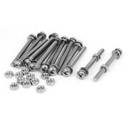 Uxcell M2 x 25mm 304 Stainless Steel Pan Head Screws Nuts w Washers (25 Sets) - Walmart.com
