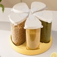 Clear Rotating Rice Bucket With Sealed Sections For Grains And Cereals ...