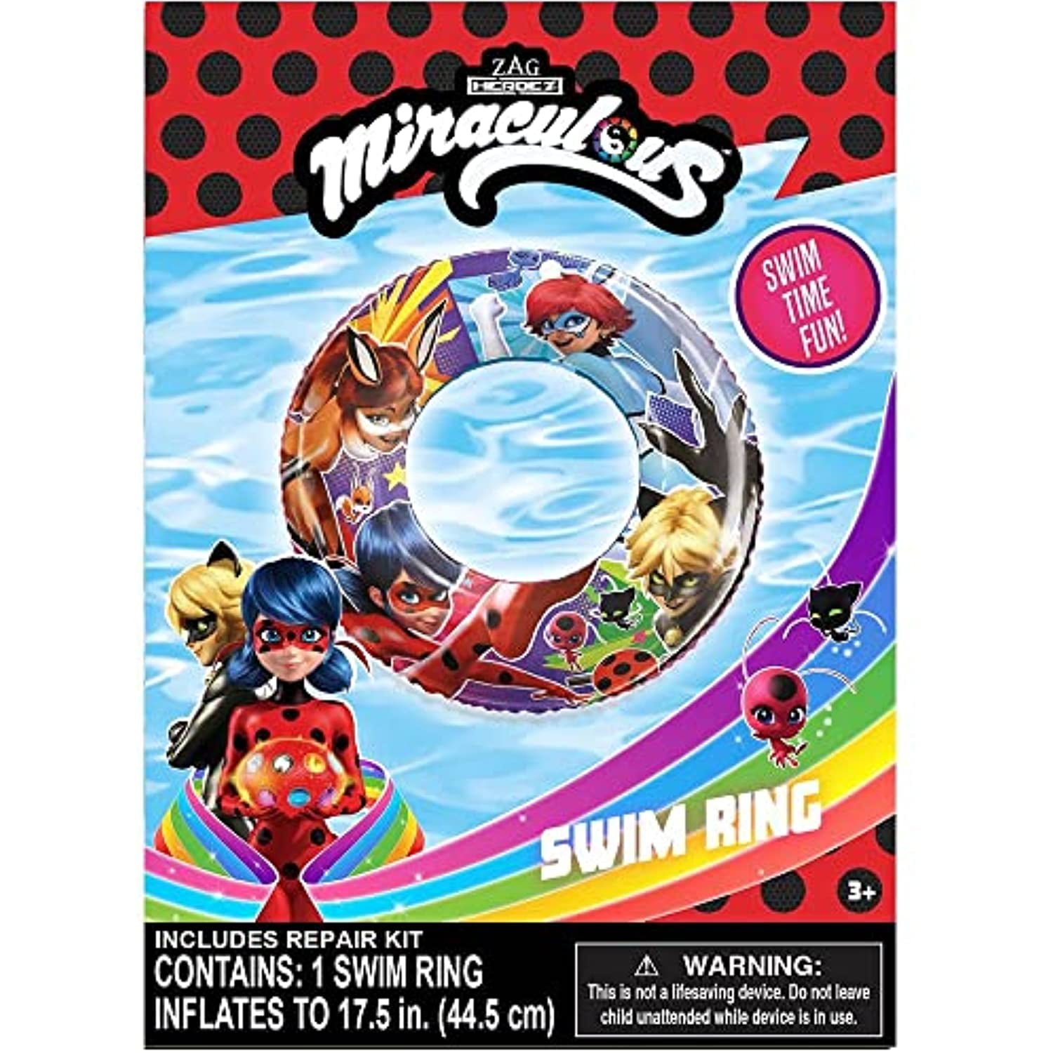 What Kids Want Miraculous Ladybug Inflatable Swim Ring - Walmart.com