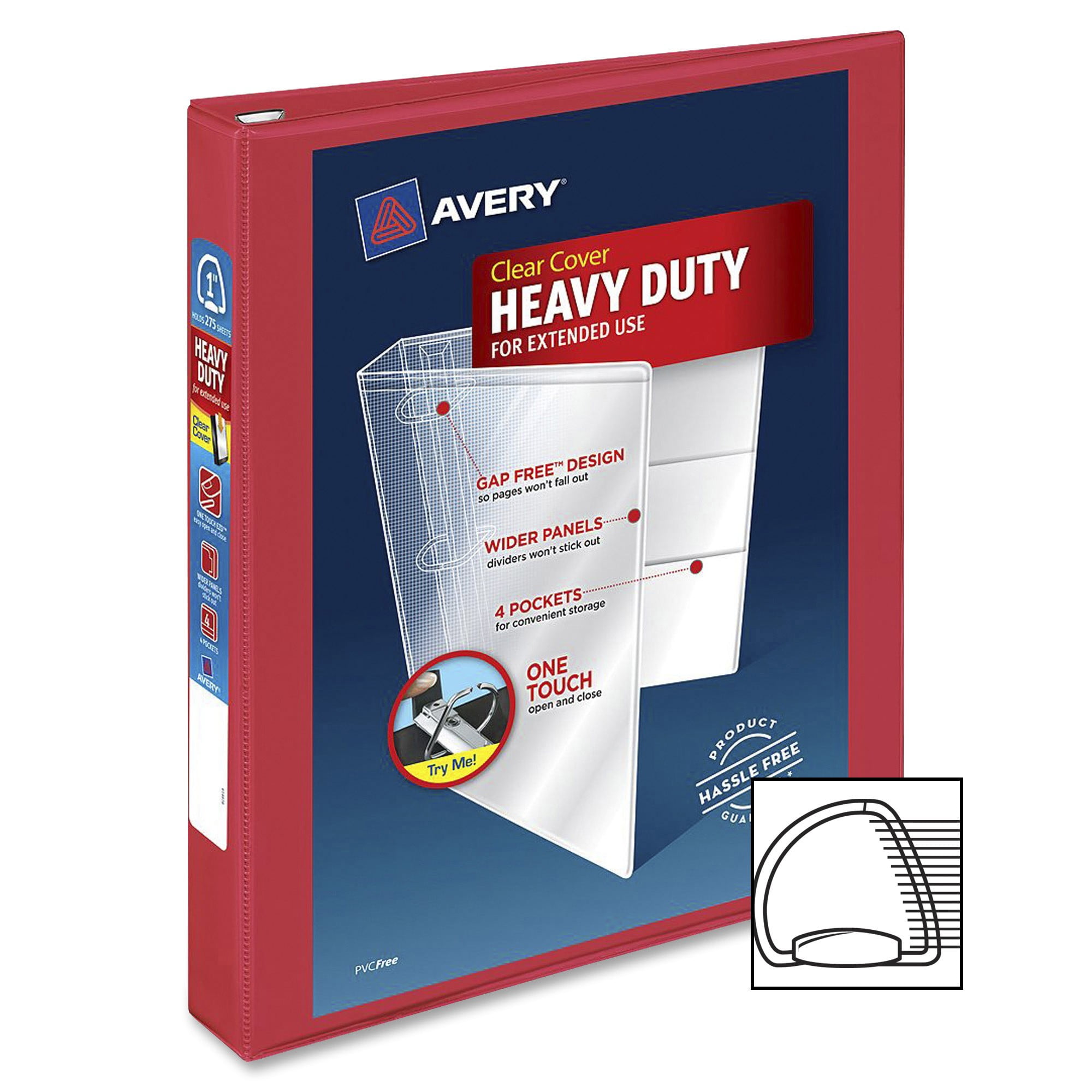 Avery Heavy-Duty EZD Ring Reference View Binders-2PK - Walmart.com
