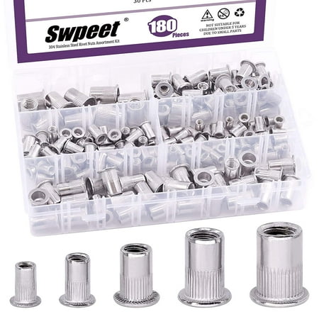 IGUOHAO 181Pcs 304 Stainless Steel #8-32#10-24 1/4"-20 5/16"-18 3/8"-16 ...