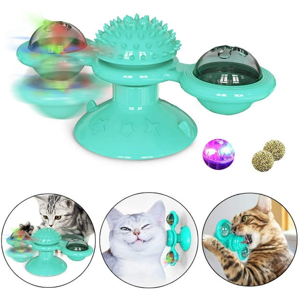 Windmill Cat Toy Turntable Cat Spinning Toy Teasing Interactive Cats ...