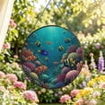 Chilfamy Round Stained Glass Window Suncatcher, Tropical Colorful Sea ...