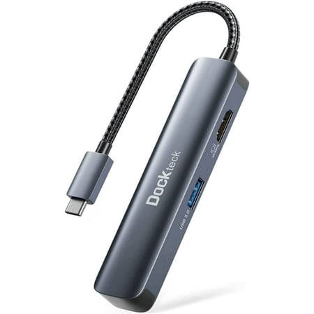 USB C Hub Multiport Adapter, Dockteck 5 in 1 USB C Dock 4K 60Hz HDMI, 2 ...