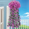 Collections Etc Artificial Floral Hanging Bushes - Set of 2 - Cascading ...