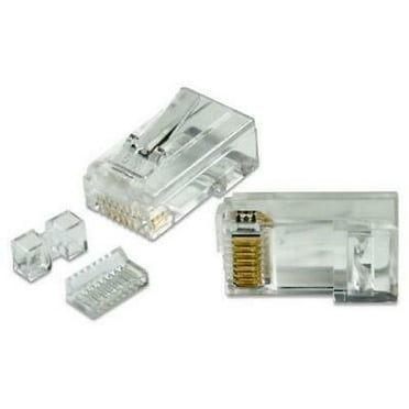 Ethereal C6t 8-pin Cat-6 Crimp Connectors, 50-pack - Walmart.com