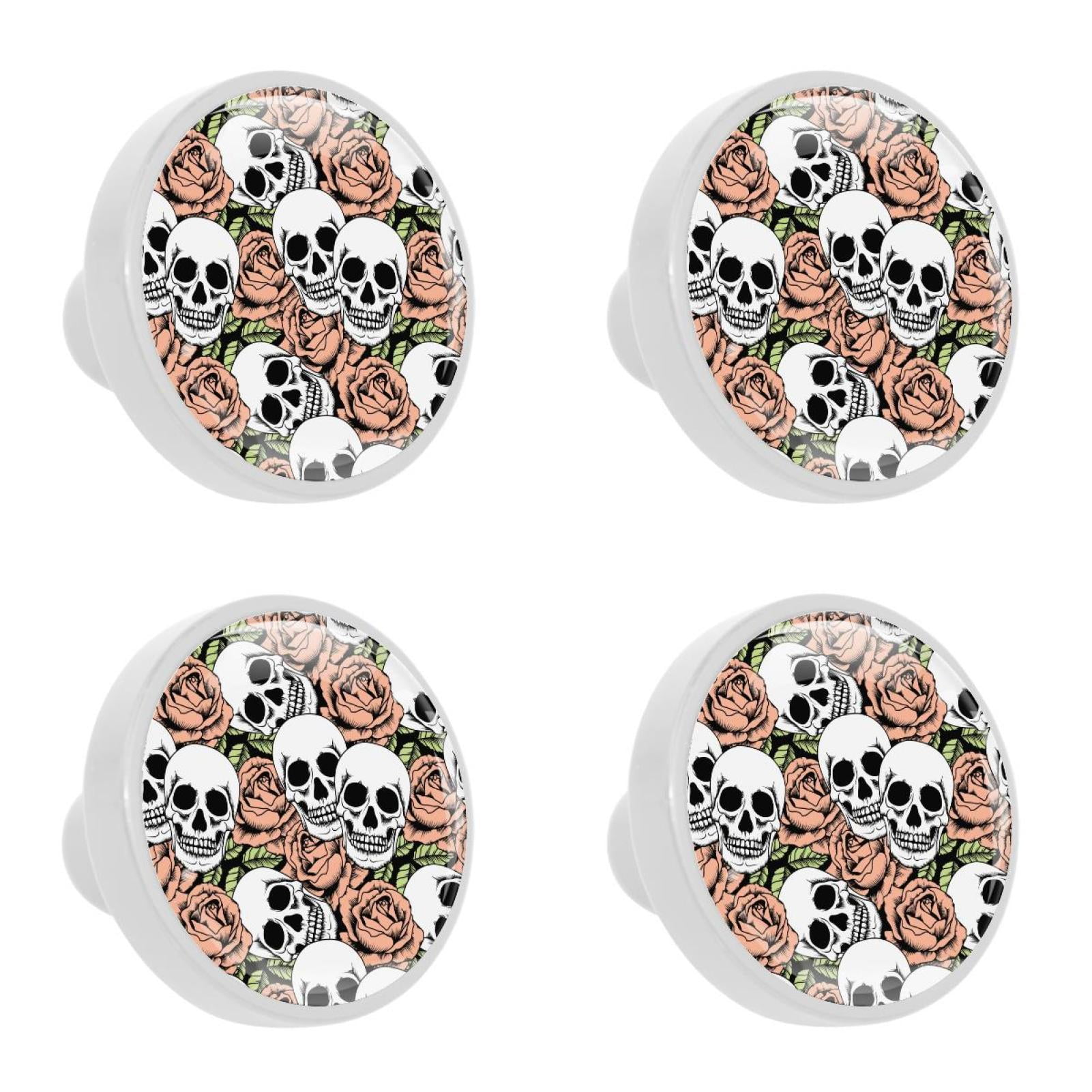 4 Pcs Skull Knobs for Kitchen Cabinet Cupboard Dresser Bookcase Drawer ...