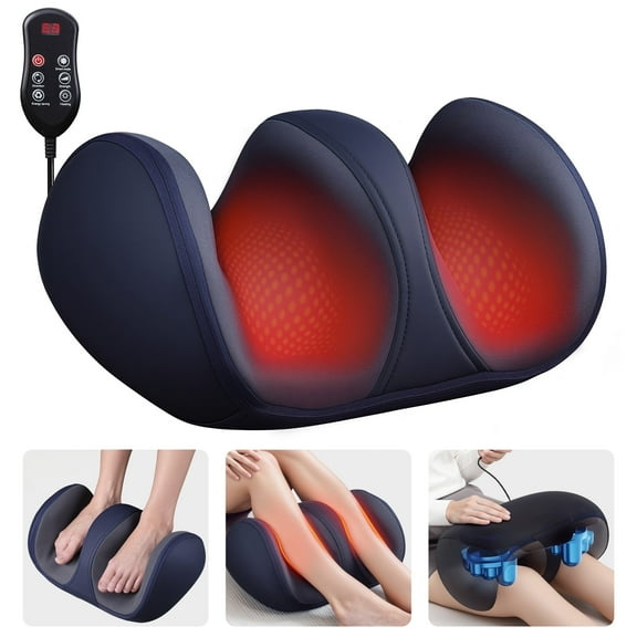 Foot Massager with Heat, Shiatsu Foot and Calf Electric Kneading ...