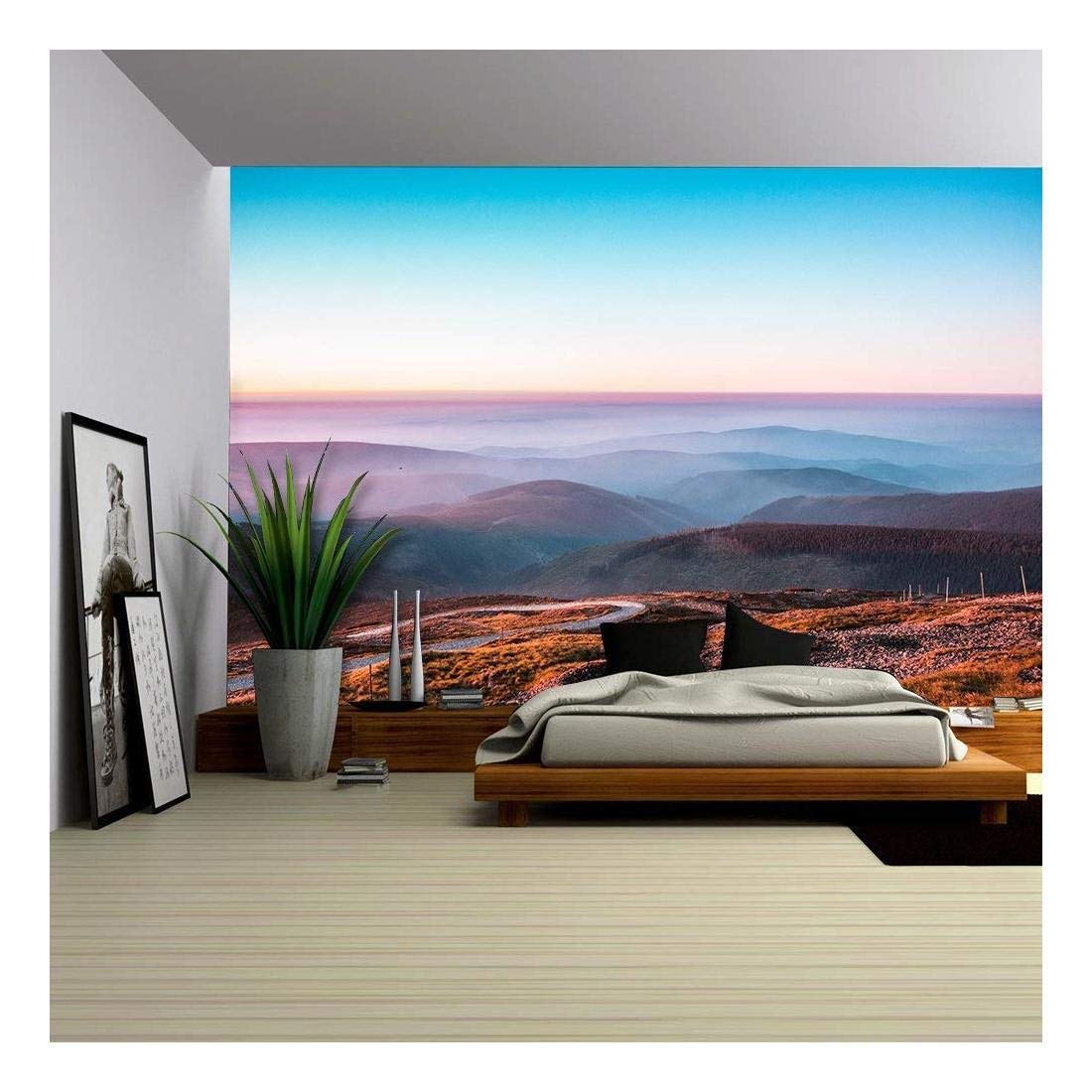 Wall26 Landscape with Mountain at Dusk - Removable Wall Mural | Self ...