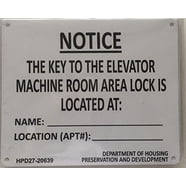 Star 1 (Star 1ST) Elevator Jamb Plate Sign with Braille and Raised ...