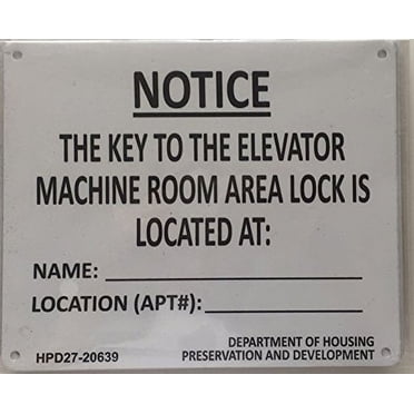 Star 1 (Star 1ST) Elevator Jamb Plate Sign with Braille and Raised ...