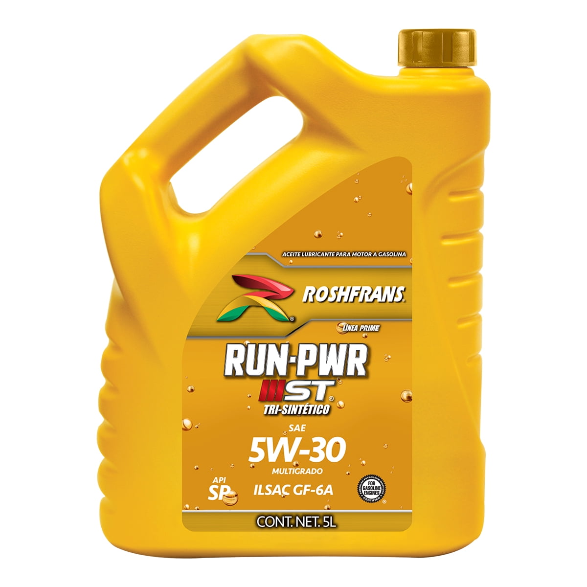 Aceite motor Multigrado Roshfrans Tri-sintÃ©tico RUN-PWR 5W-30 5 L ...