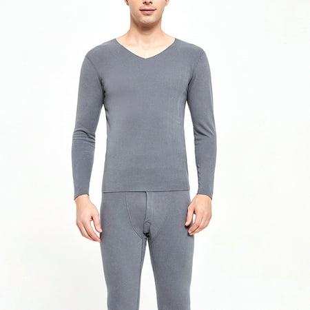 mmirethe Man Thermal Underwear Set Velvet Thickening Seamless Winter ...