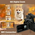 6K 64MP 18X Digital Zoom Vlogging Camera with 4" Touch Screen, WiFi ...