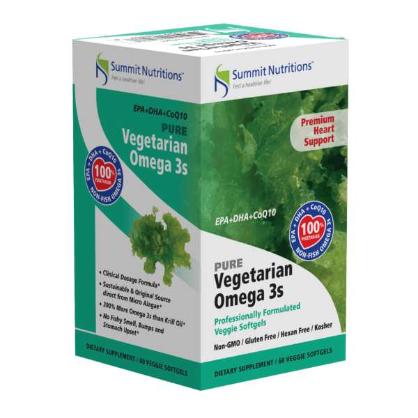 Summit Nutritions NSF Certified, Vegetarian Omega 3S + Co Q10 Softgels ...