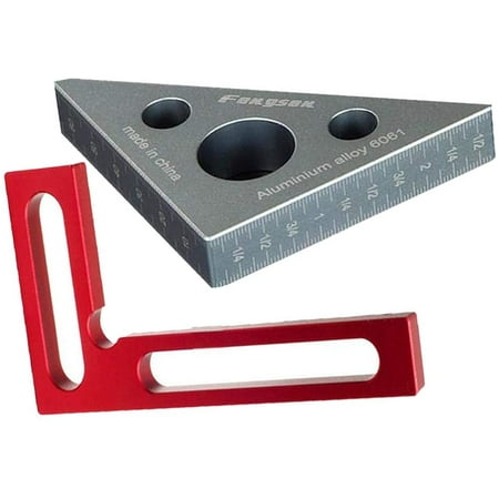 90° Degree Precision Woodworking Tools Positioning Squares + Triangle ...