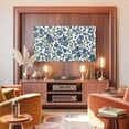 Blue Flowers Blossom TV Cover for 55 Inch Screen,Stretch Fabric ...