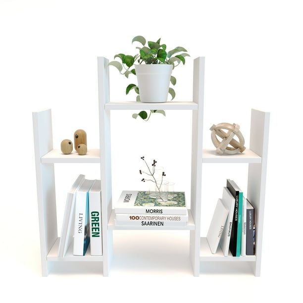 MORU Librero organizador SLIM Blanco, librero minimalista, estante para libros, organizador de ...