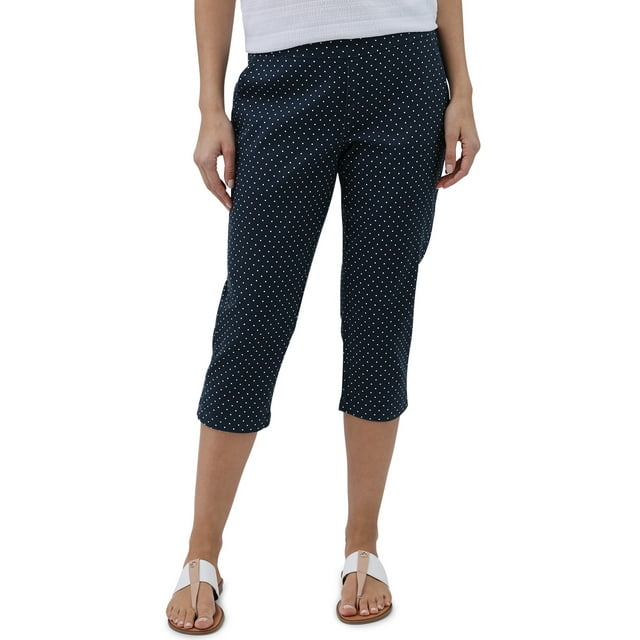 Chaps Womens Stretch Pull On Capris