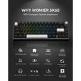Womier SK65 65% Gasket Mounted Wireless Aluminum Keyboard with Knob ...