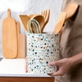 J.west Kitchen Utensil Holder, 7.2 inch Extra Large Ceramic Stable ...