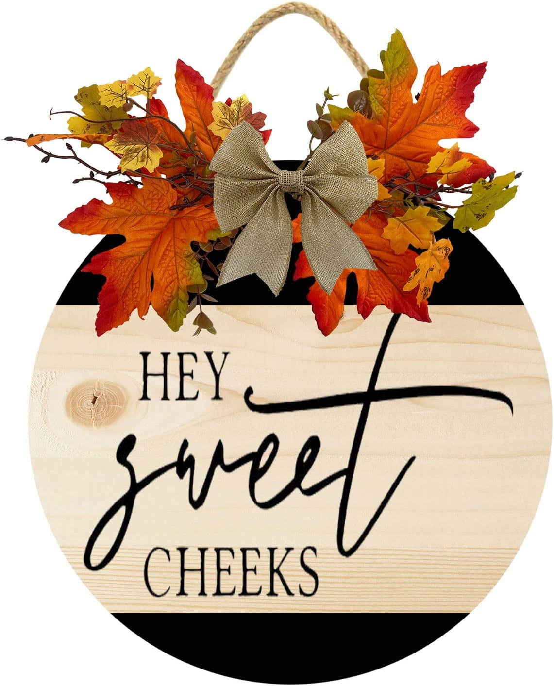 Eveokoki 12" Bathroom Sign Hey Sweet Cheeks Bathroom Wall Decor ...