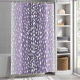 Art Purple Shower Curtains for Bathroom, Vintage White Polka Dots ...