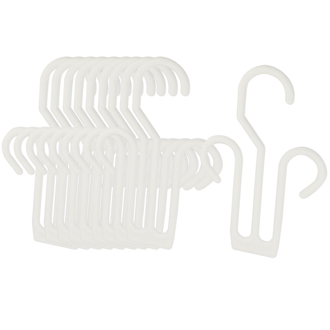 Unique Bargains 10 Pcs White Slippers Leather Shoes Plastic Drying Shelf Hanger 16 X 10.8 X 0.5 Cm/ 6.3 X 4.3 X 0.19 (L*W*T)