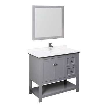 Fresca Manchester 72" Double Sinks Wood Bathroom Vanity with Mirrors in ...