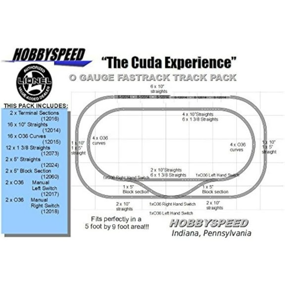 The Super V Track Pack Layout Train 5' X 9' O Gauge Trestle - Walmart.com