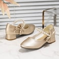 Glisme 5-5.5 Years Toddler Girl Sandal Closed Toe Low Block Heel Pearl ...