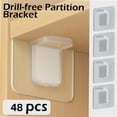 48 Counts Shelf Support Pegs, Self-Adhesive Bracket without Punch ...