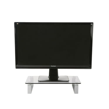 Mind Reader Glass Monitor Stand Riser for Computer, Laptop, Desk, iMac ...