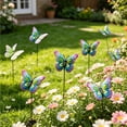 Colorful Butterfly Garden Stakes, Metal Art Decorative Plant Stakes for ...