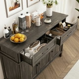 48 Inches Buffet Cabinet with Storage, Farmhouse Sideboard Buffet, with ...