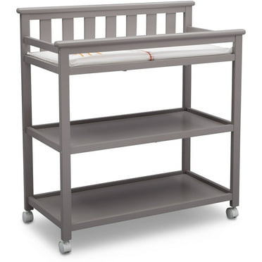 Delta Children Wilmington Changing Table with Pad, Dark Chocolate ...